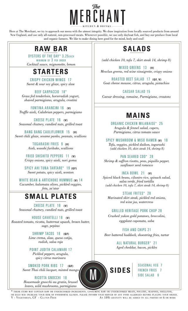 The Merchant restaurant in Boston, MA on BostonChefs.com: guide to ...