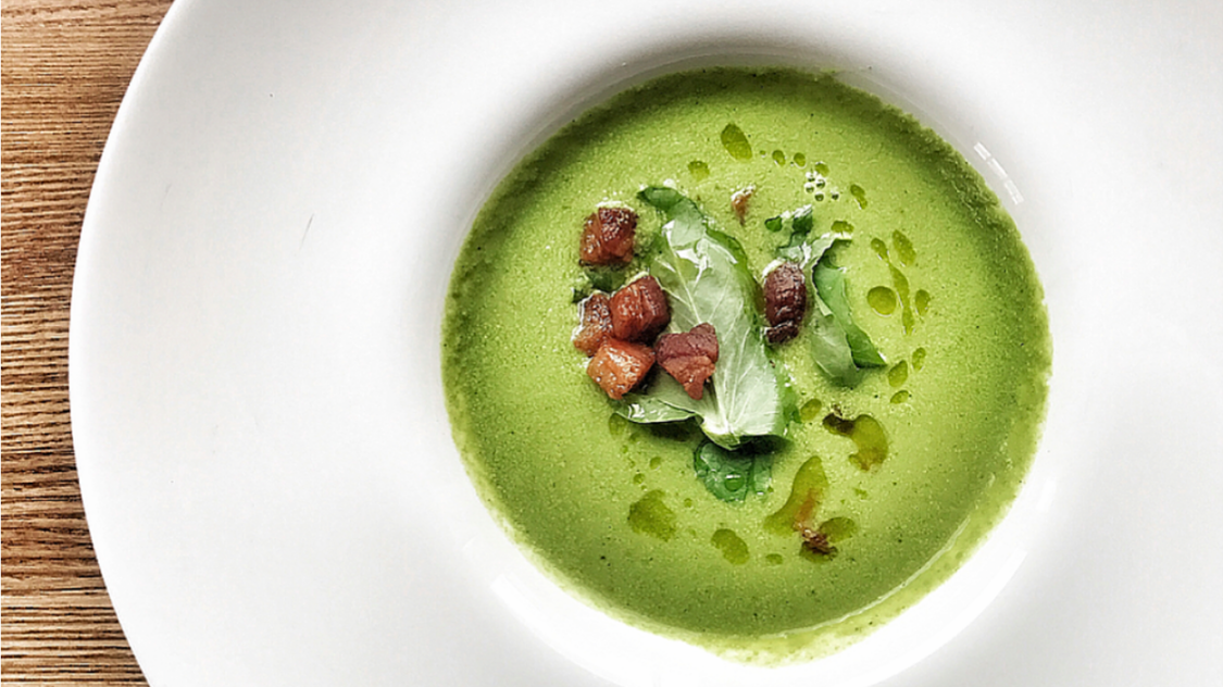 Chilled Pea Soup | Recipe by Chef Alex Horowitz