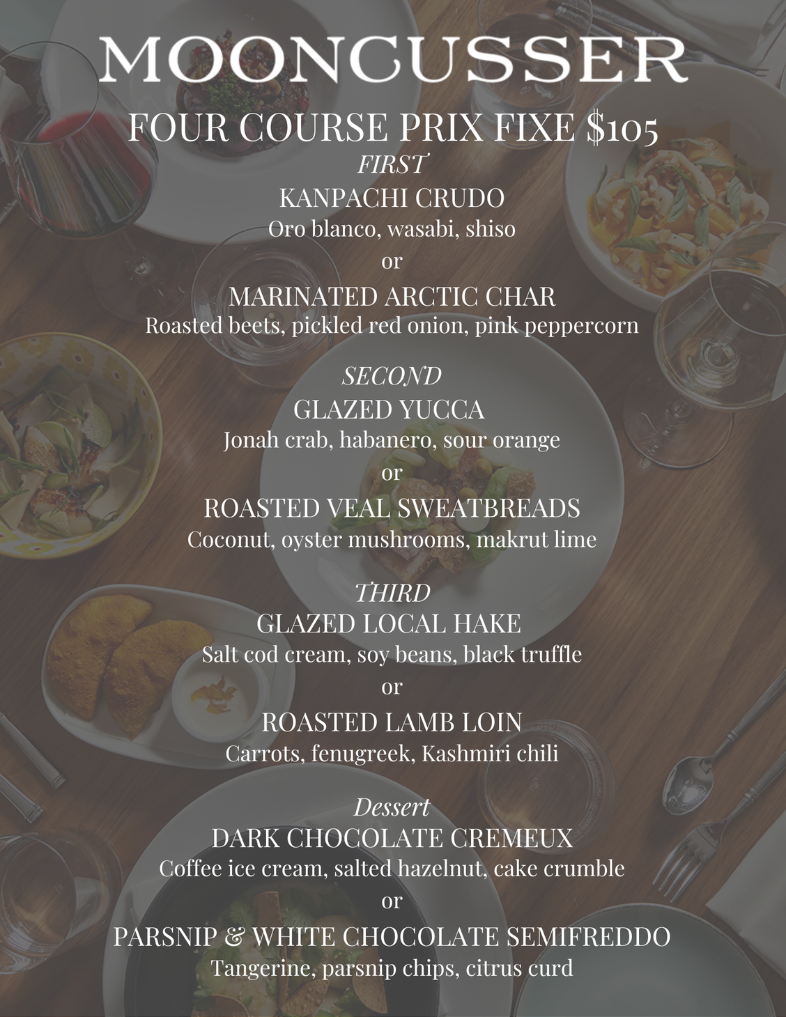Winter Prix Fixe from Mooncusser - Boston Restaurant News and Events