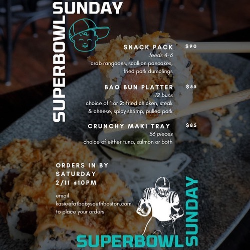 Fat Baby for the Super Bowl Win - Boston Restaurant News and Events