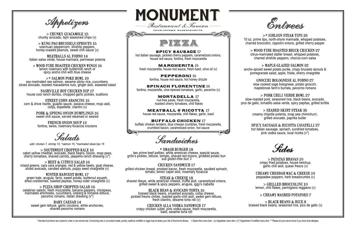 Monument Restaurant & Tavern restaurant in Charlestown, MA on ...