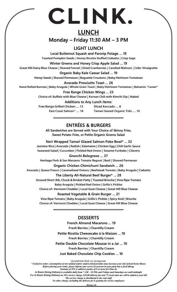 Clink restaurant in Boston, MA on BostonChefs.com: guide to Boston ...