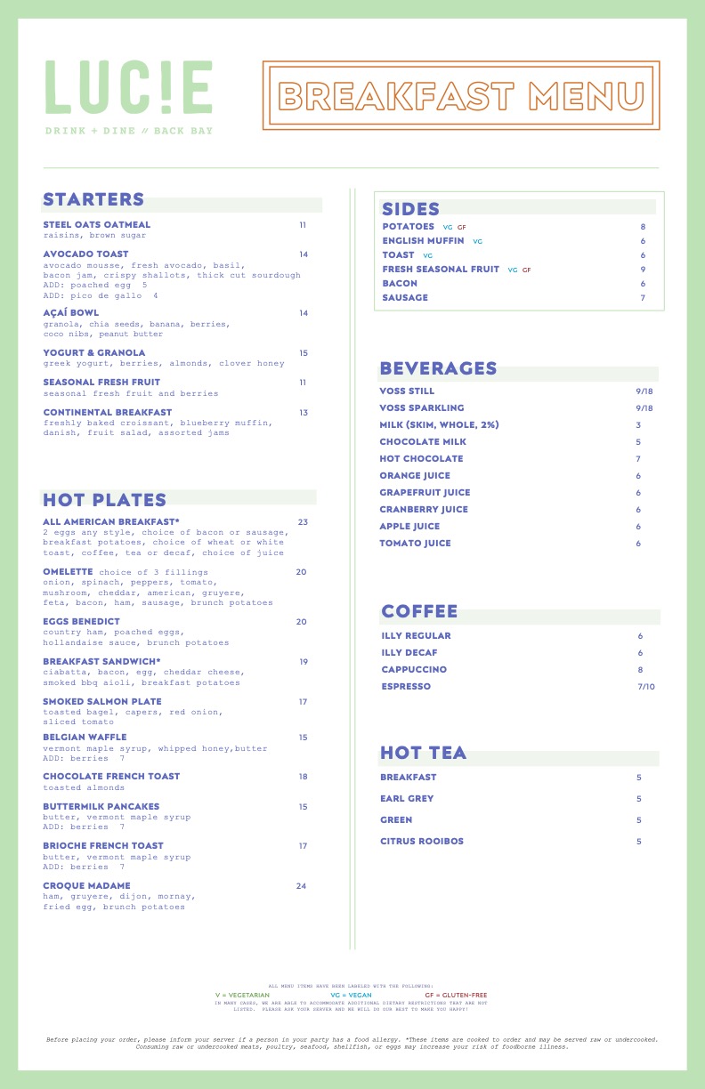 LUCIE Drink + Dine restaurant in Boston, MA on BostonChefs.com: guide ...