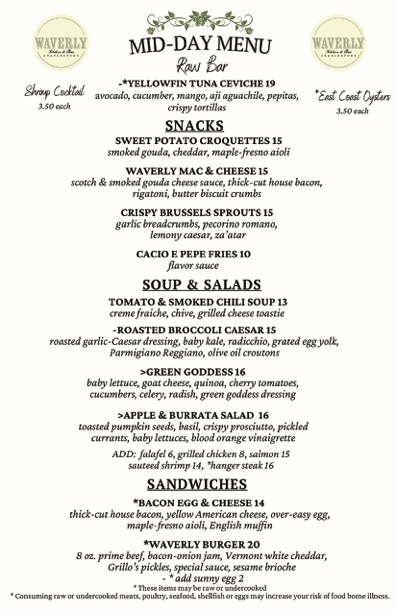 Waverly Kitchen & Bar restaurant in Charlestown, MA on BostonChefs.com ...