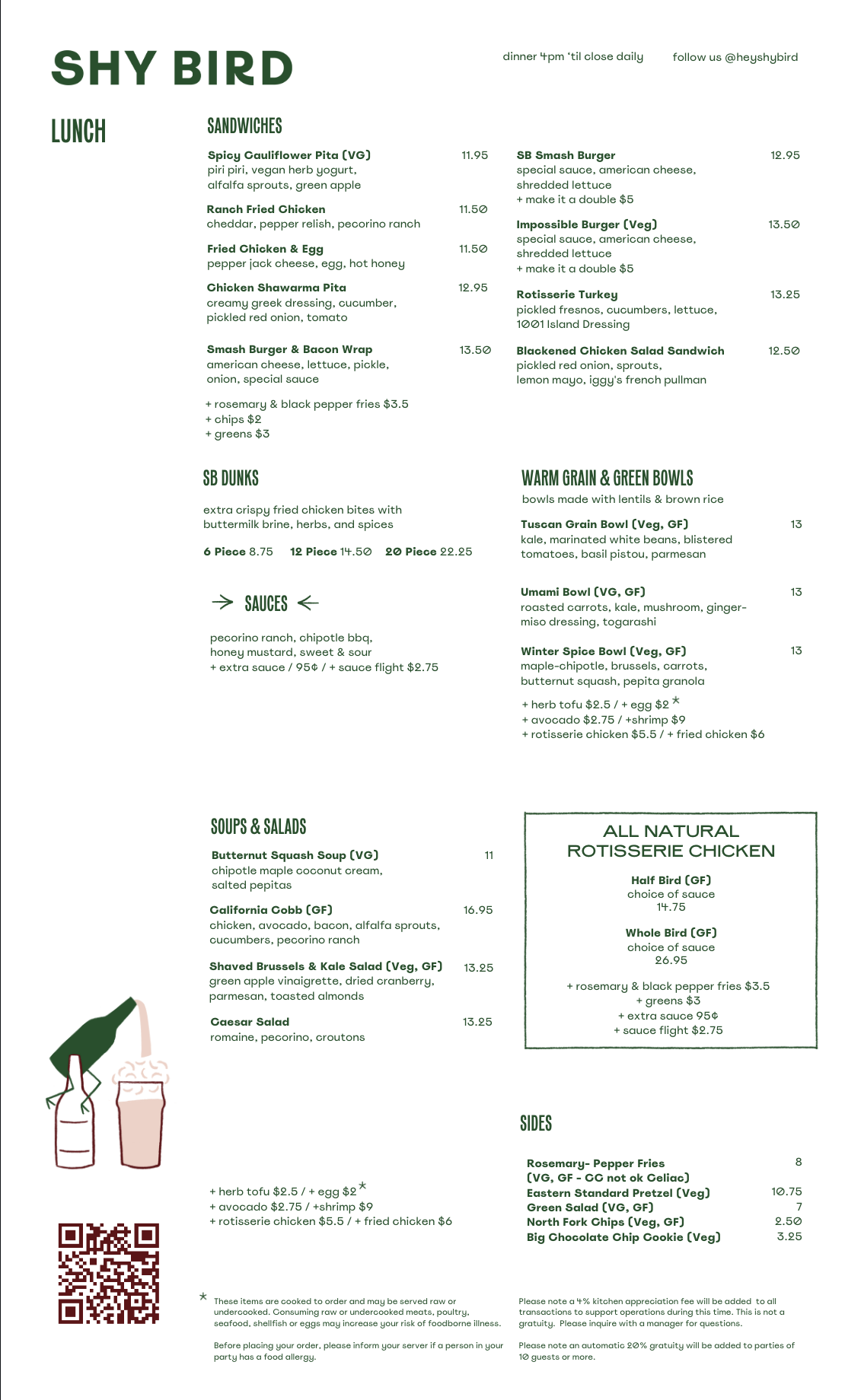 Shy Bird South Boston restaurant in Boston, MA on BostonChefs.com ...