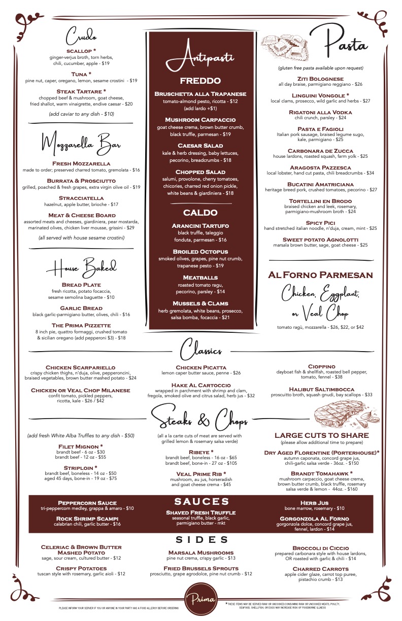 Prima restaurant in Charlestown, MA on BostonChefs.com: guide to Boston ...