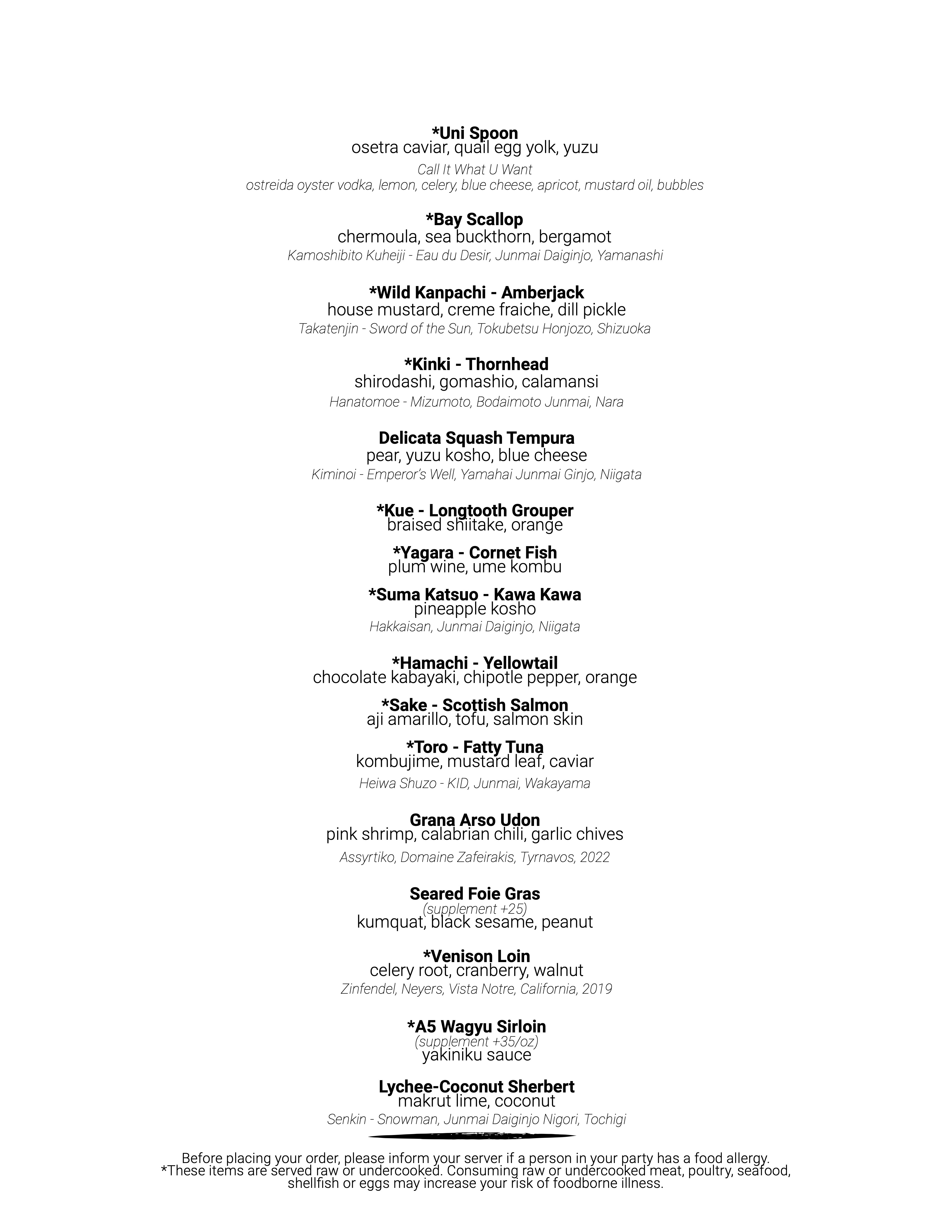 New Tasting Menu at Uni - Boston Restaurant News and Events