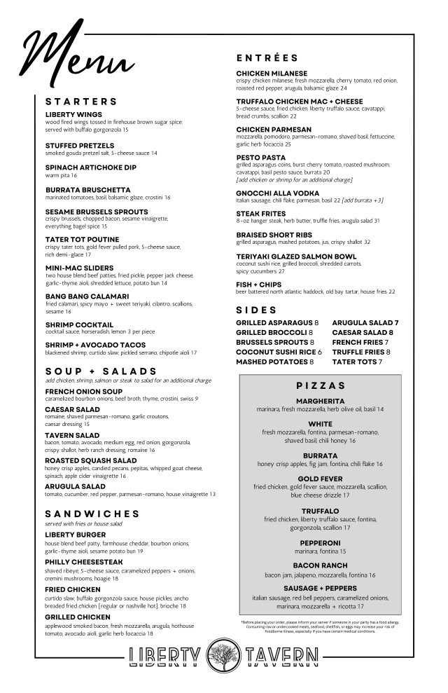 Liberty Tavern restaurant in Quincy, MA on BostonChefs.com: guide to ...