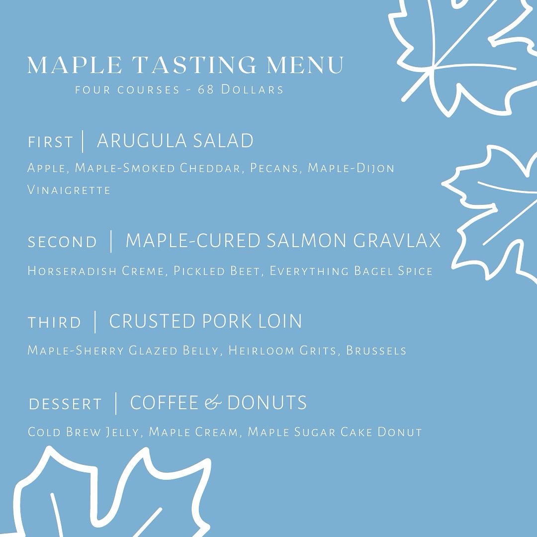 80 Thoreau Maple Menu - Boston Restaurant News and Events
