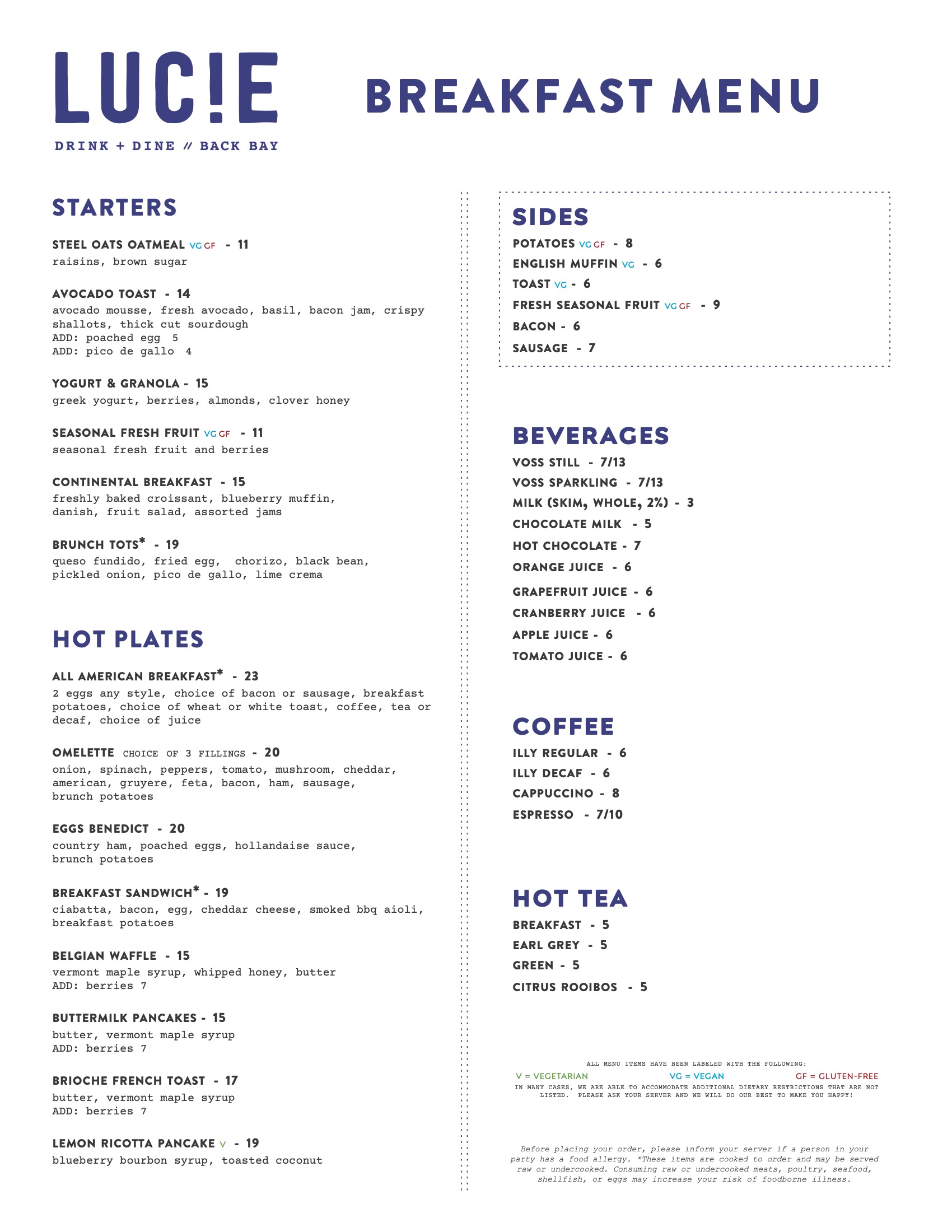 LUCIE Drink + Dine restaurant in Boston, MA on BostonChefs.com: guide ...