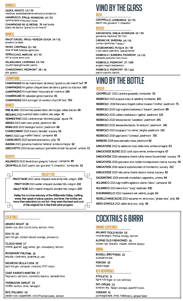 Fox & the Knife restaurant in Boston, MA on BostonChefs.com: guide to ...