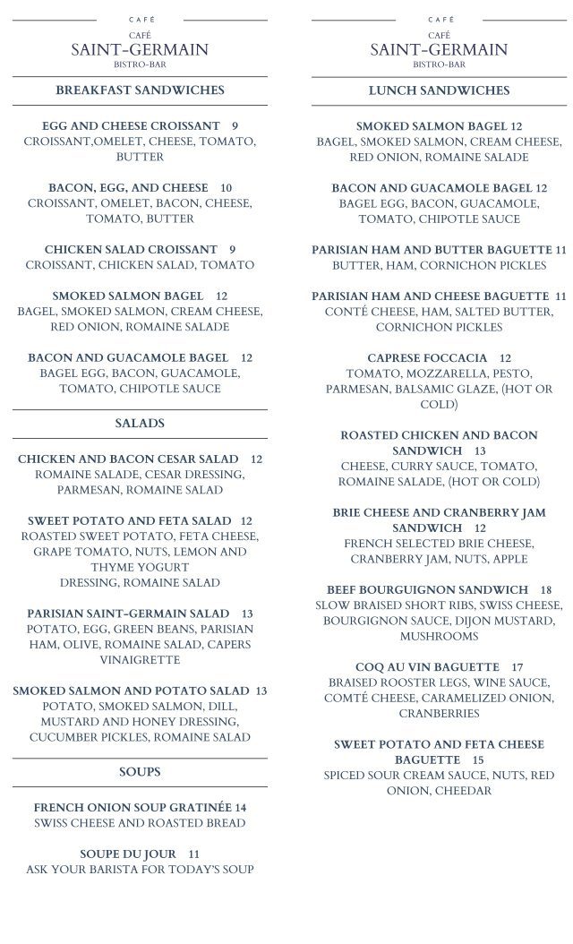Cafe Saint-Germain restaurant in Somerville, MA on BostonChefs.com ...