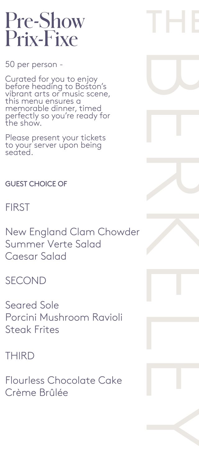 The Berkeley restaurant in Boston, MA on BostonChefs.com: guide to ...