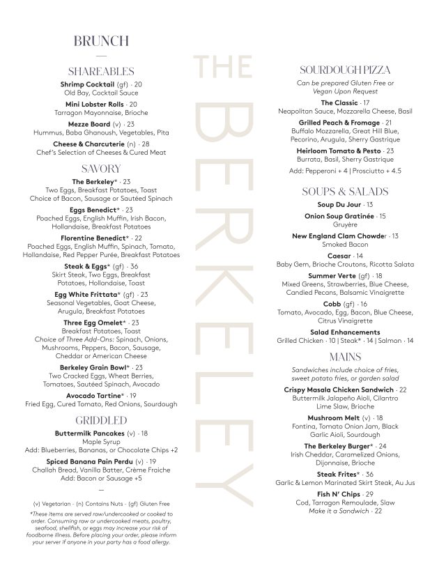 The Berkeley restaurant in Boston, MA on BostonChefs.com: guide to ...