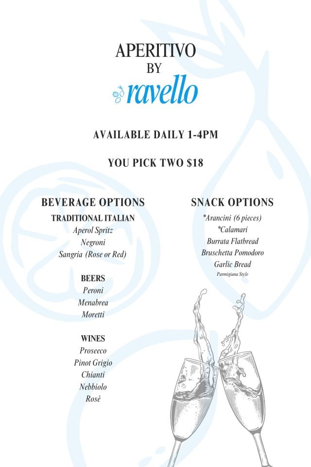 Ravello Adds Aperitivo Hour - Boston Restaurant News and Events
