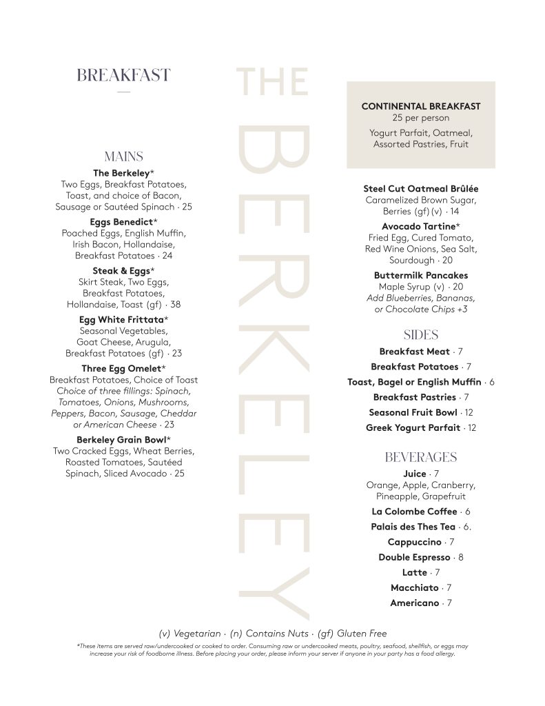 The Berkeley restaurant in Boston, MA on BostonChefs.com: guide to ...